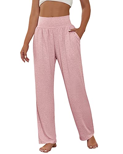 Neer 3 Pcs Women's Wide Leg Yoga Pant Comfy Loose Sweatpants High Waist Lounge Casual Athletic Pant Workout Joggers Pant (as1, Alpha, s, Regular, Regular, Black, Dark Gray, Pink)