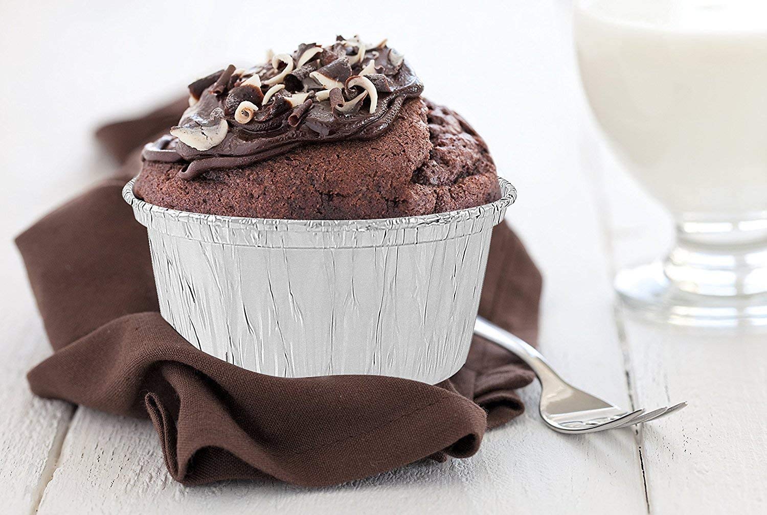 Dhieong Aluminum Foil Ramekins Little, Foil Cups [150 Pack] Ramekins Muffin Cups Durable Quality Disposable Ramekins, 4 oz Disposable Baking Cups for Cupcake Tart,Pudding,Appetizer