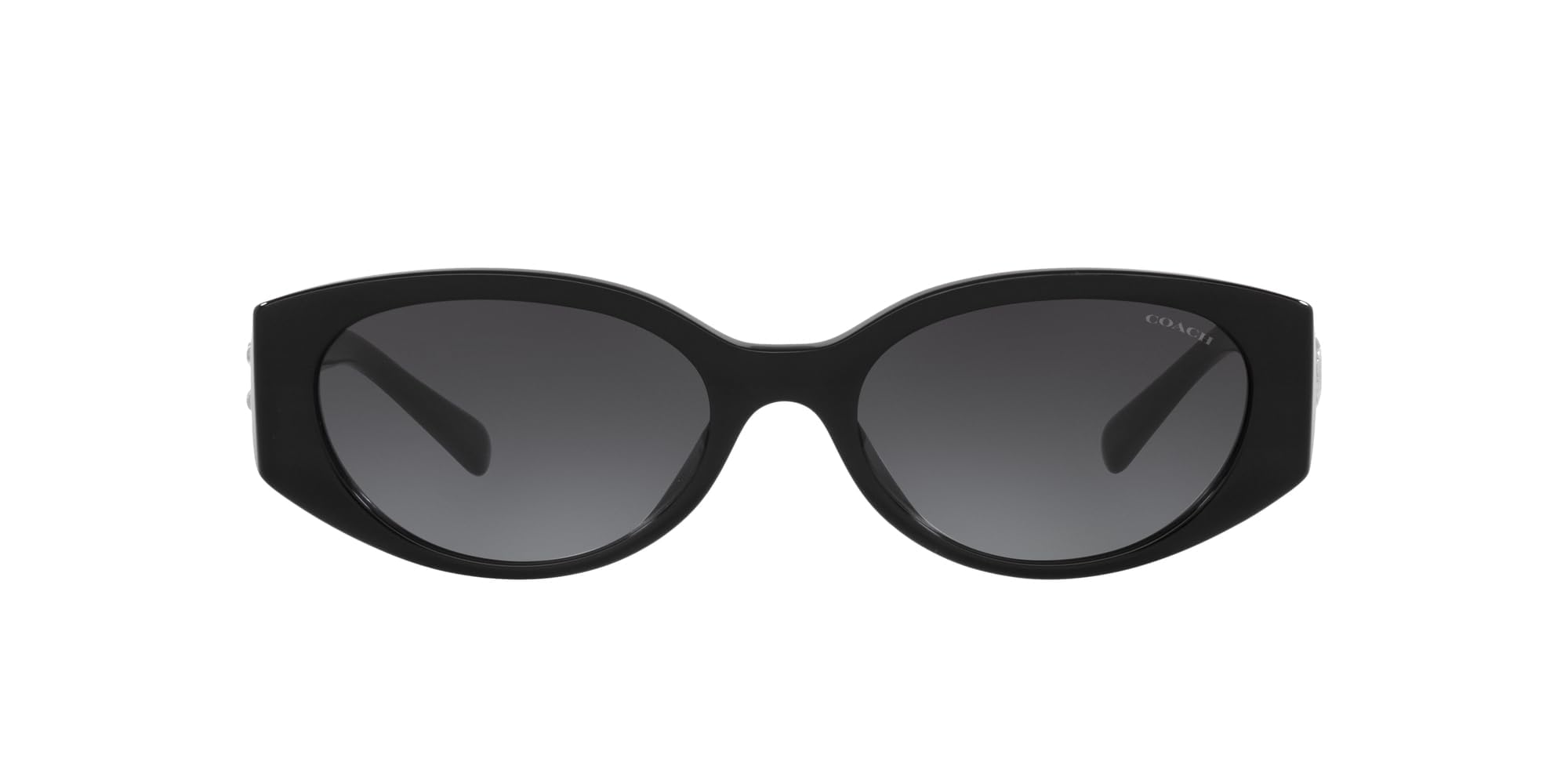 Coach HC8353U Universal Fit Sunglasses, Black/Grey Gradient, 54 mm