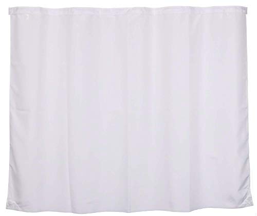 River Dream Snap in Fabric Shower Curtain Liner Replacement - 70W x 54H, White, with Magnets-Detachable Liner…