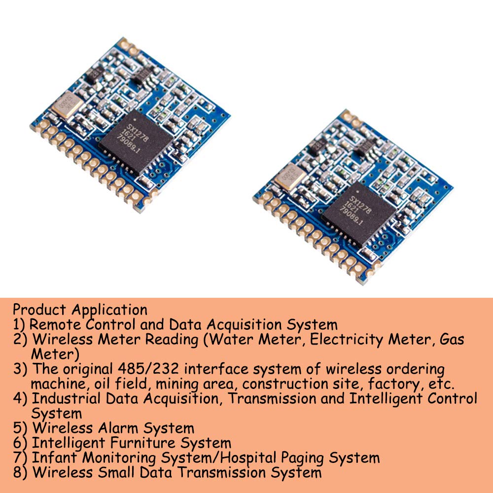 Comimark 2Pcs LoRa SX1278 Long Range RF Wireless Power Mental Module SX1276 5Km for Arduino