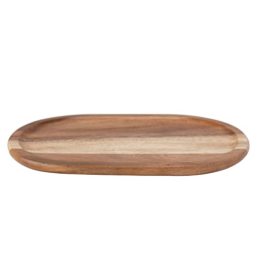Creative Co-Op Suar Wood Tray Cheese and Cutting Board, 13" L x 8" W x 1" H, Natural
