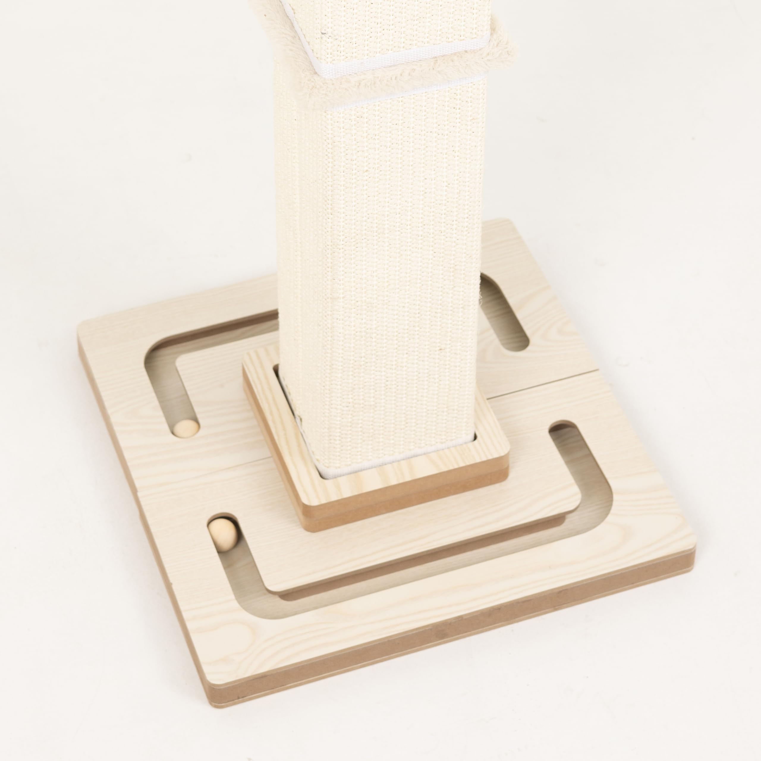 Erivc Cat Scratching Post 32 Inch Tall Cat Scratcher for Indoor Large Cats and Kitten, Nature Sisal Modern Cat Scratch Post Improve Cat's Scratching Habits, Beige