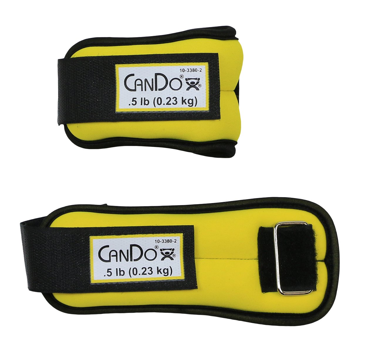 CanDo 10-3380-2 Weight Straps, 1 lb. Set, Yellow (Pack of 2)