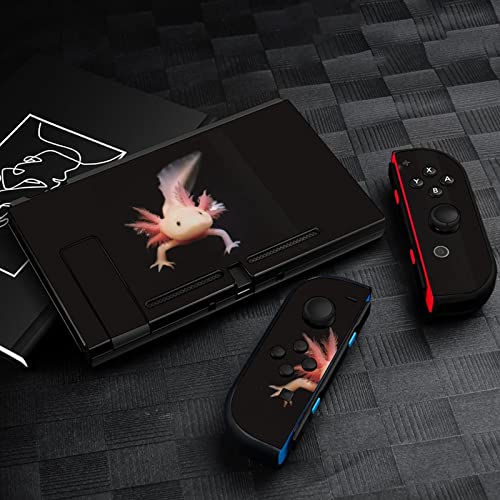Cute Newt Axolotl Decal Stickers Cover Set Full Wrap Skin for Switch Protection Faceplate Sticker for Switch
