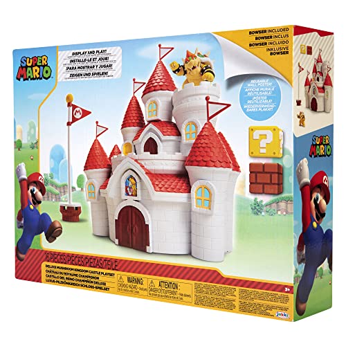 Super Mario Mushroom Kingdom Castle Playset with Exclusive 2.5β Bowser Figure