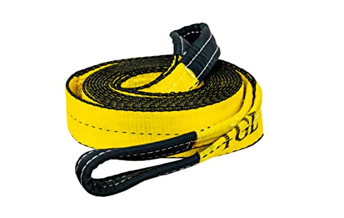 TGL 3 inch, 20 Foot Tow Strap, 30,000 Pound Capacity with Reusable Storage Strap