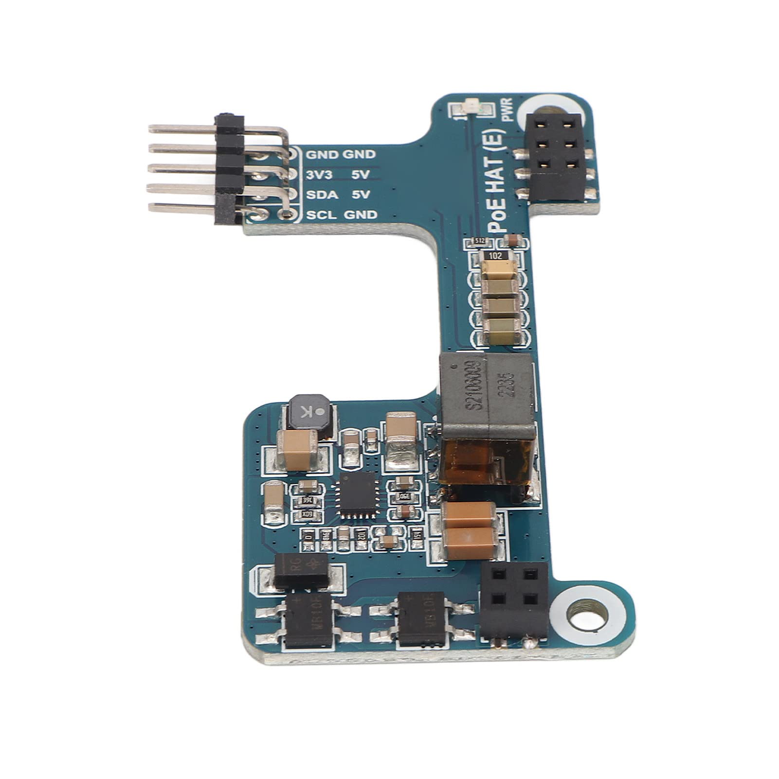 Expansion Board, IEEE 802.3af Compliant POE Mini Expansion Board Power Over Ethernet Practical PCB Material Lightweight 5V 2.5A DC for Office