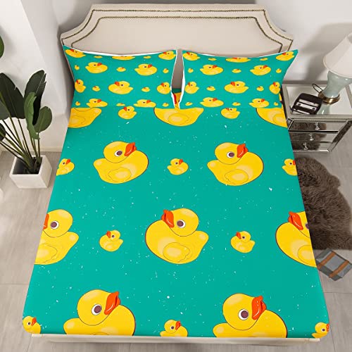 Erosebridal Twin 100% Cotton Duvet Cover + Bed Sheets Set