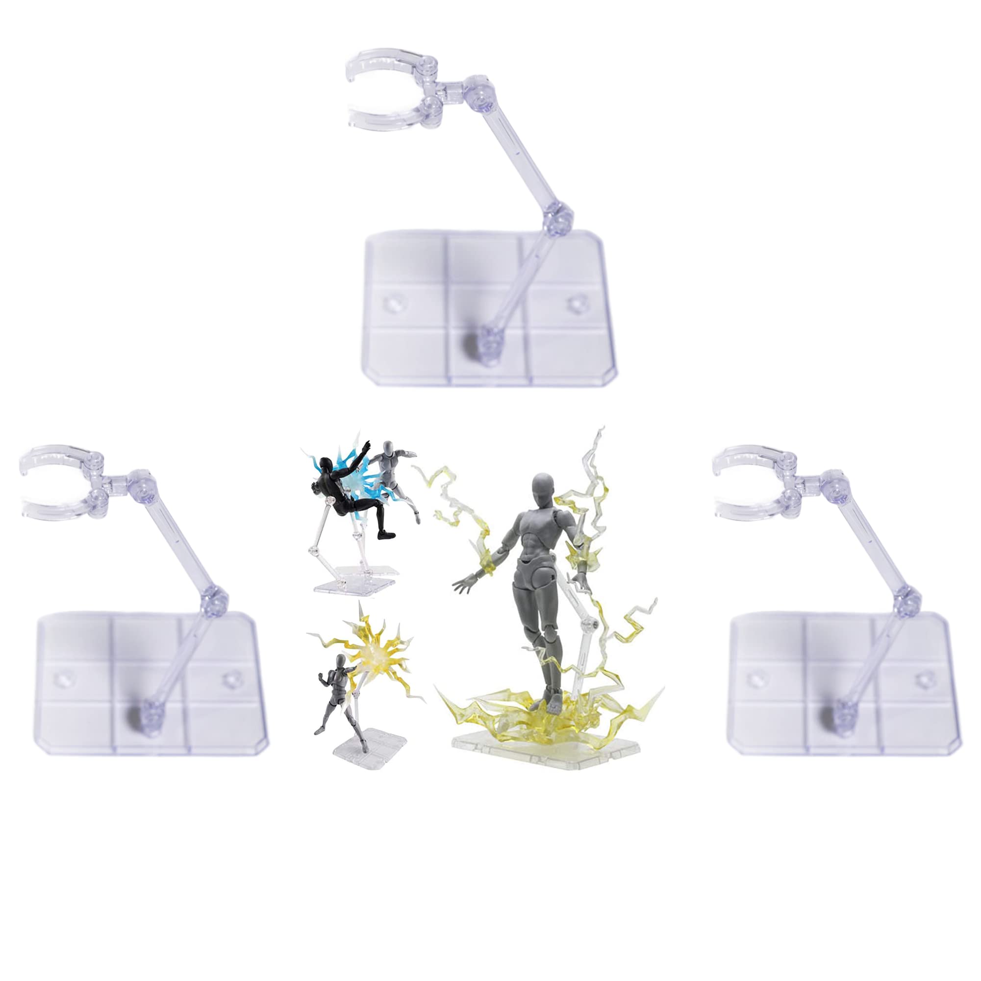 CUYUFIA 10 PCS Action Figure Stand, Assembly Action Figure Display Holder Base Doll Model Support Stand Compatible with 6" HG/RG/SD/SHE Gundam 1/144 Toy with Screwdriver