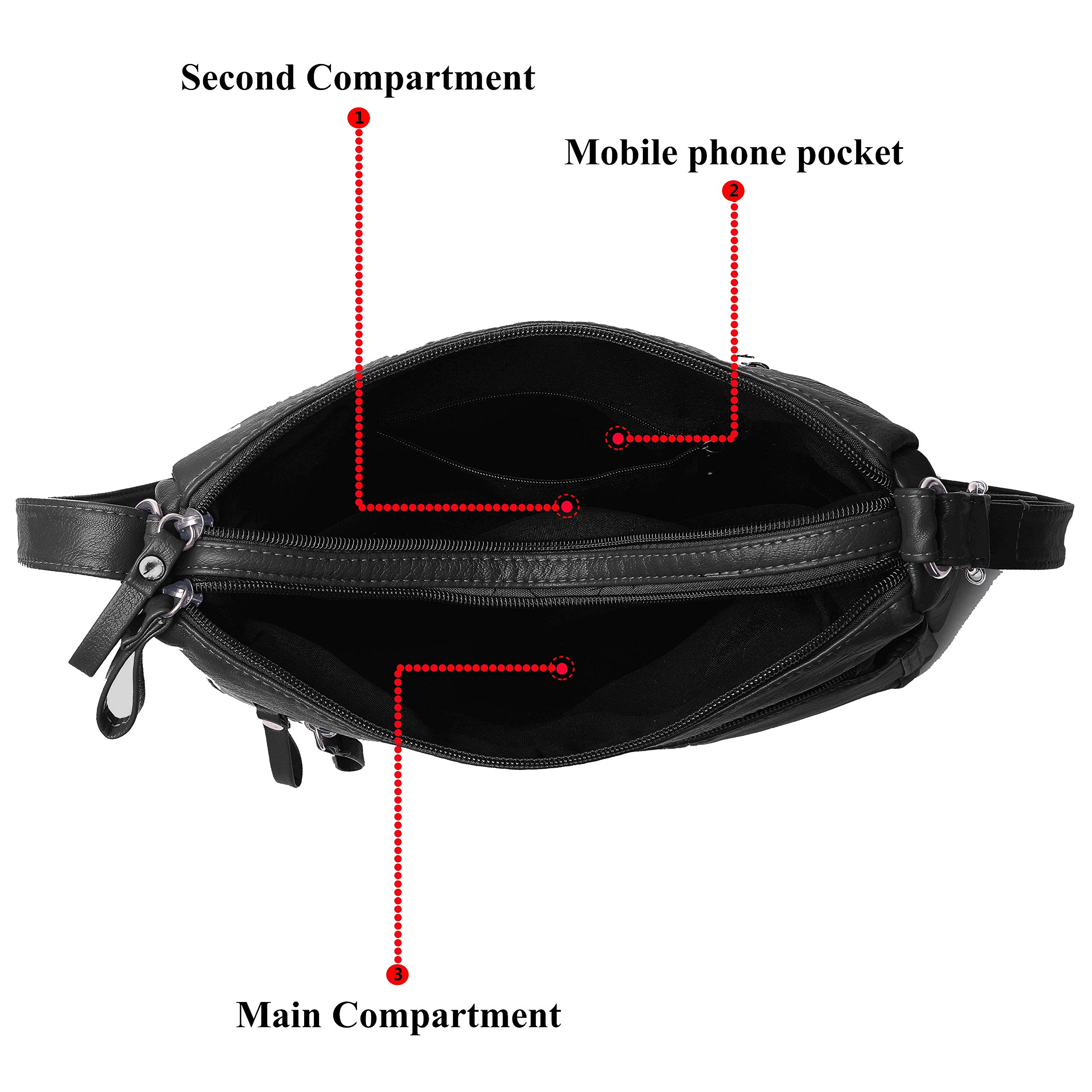 VOLGANIK ROCK Purses for Women Soft PU Leather Shoulder Bag Ladies Crossbody Purse and handbags Lightweight Pocketbook
