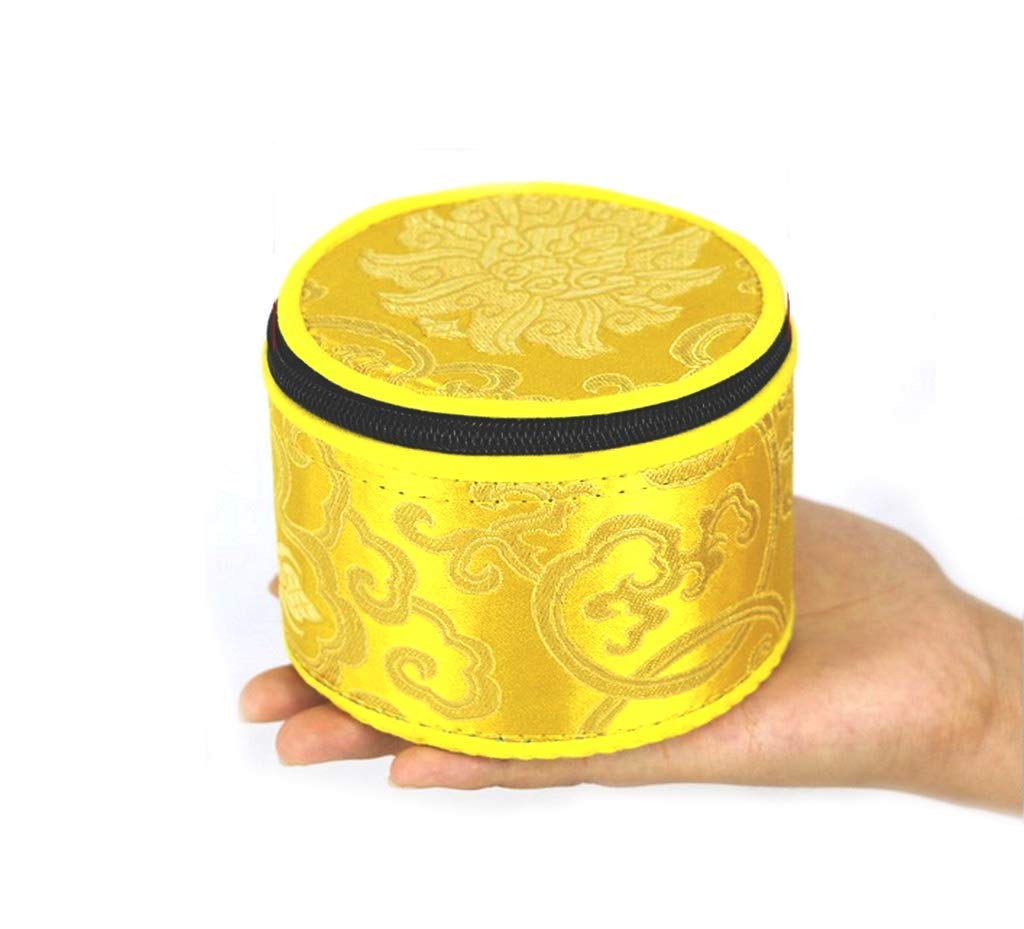 Singing Bowl Storage Bag - Singing Bowl Carry Case Bag, Zipper Closure, Colors Vary (D:5.51in/14CM)