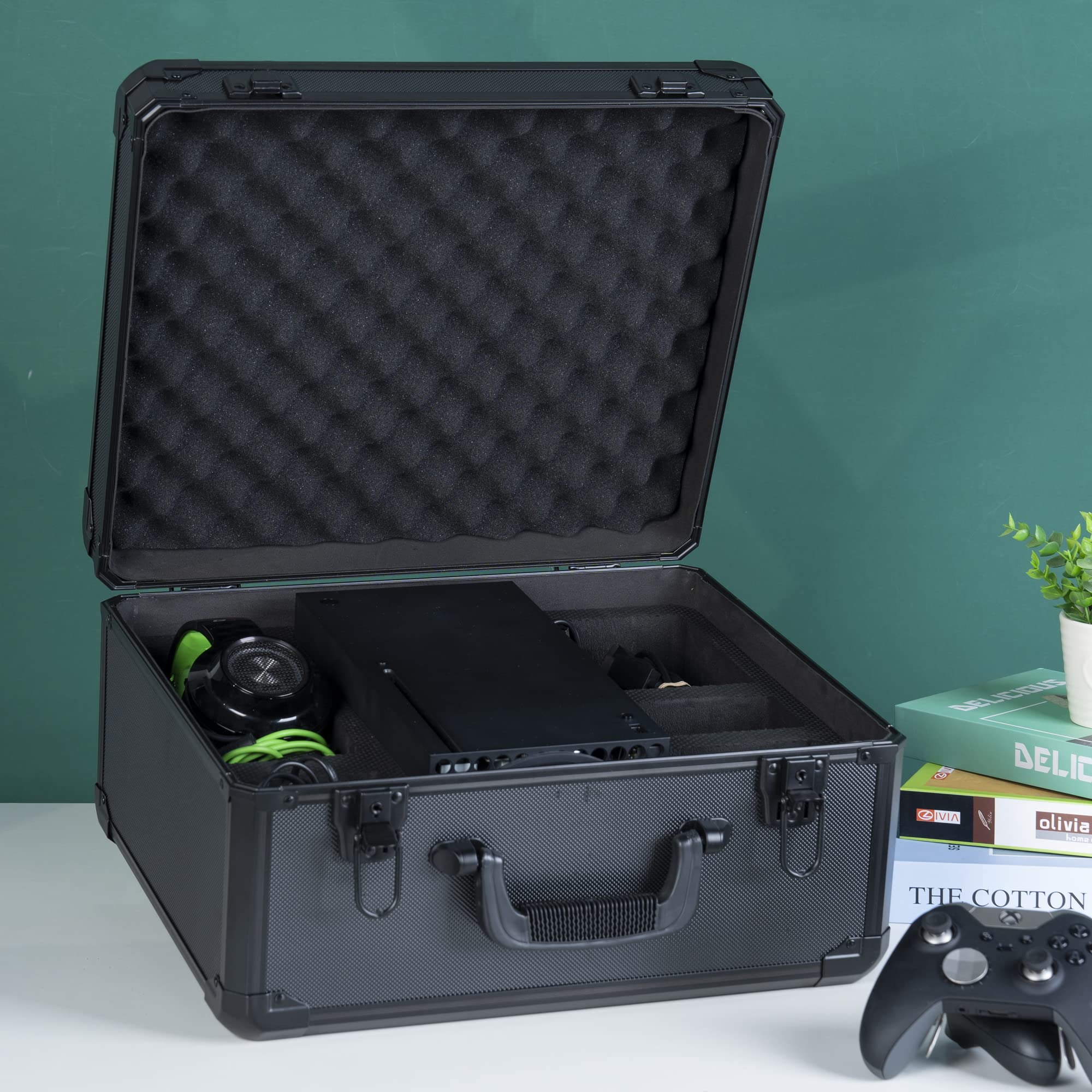 D DACCKIT Hard Carrying Case Compatible with Xbox Series X - Travel Case for Xbox Series X Console, Controllers, Headset and Other Accessories