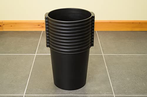Tarifold Jalema® Re-Solution™ Commercial Wastepaper Trash Can for Office or Home, 4.75 Gallon/19 Quart Capacity, Black, 100% Recycled Plastic, 10/bx.