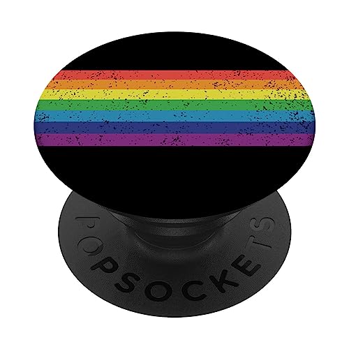 Rainbow Flag Retro Style LGBT Gay Pride PopSockets Swappable PopGrip