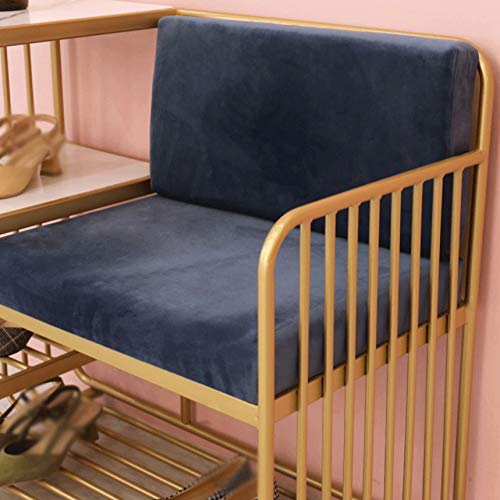 TAZSJG Creative Shoe Bench with 4 Layer Shoe Rack Backrest Chairs Combination Seatable Shoe Cabinet Storage Stool