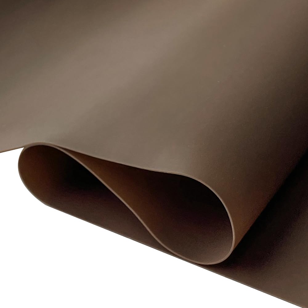 Matte Jelly Vinyl 11.8"x53" Candy Color Smooth Waterproof PVC Vinyl for Hair Bows Keychains Jewelry Making (Dark Brown)