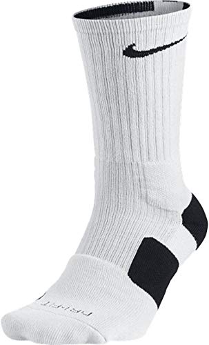 Nike Dri-Fit Elite Basketball Socks (Medium, White/Black/(Black))