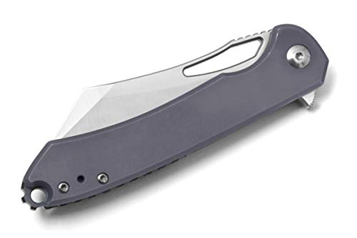Drop + Ferrum Forge Buc Titanium Frame Lock Folding Pocket Knife (Blue)