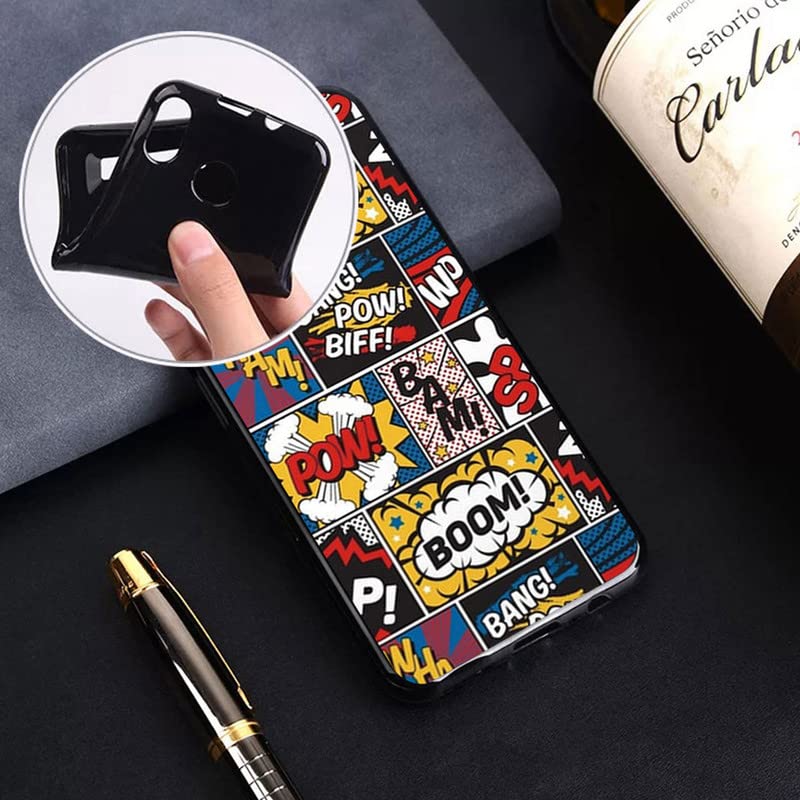 KJYFOANI for Infinix Note 30 Case, with [ 1 x Tempered Glass Protective Film], Black Soft Silicone Protection Sleeves Shockproof Bumper Case for Infinix Note 30 (6.78") - Surprise