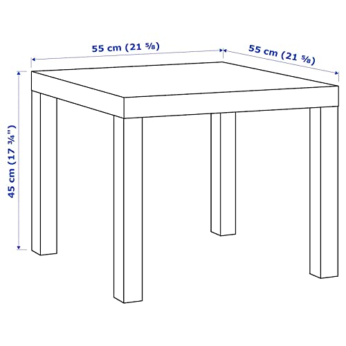 Ikea Lack Particle Board Wooden & Plastic Edging Side Table, black-brown55x55 cm (21 5/8x21 5/8") Pack of (1)