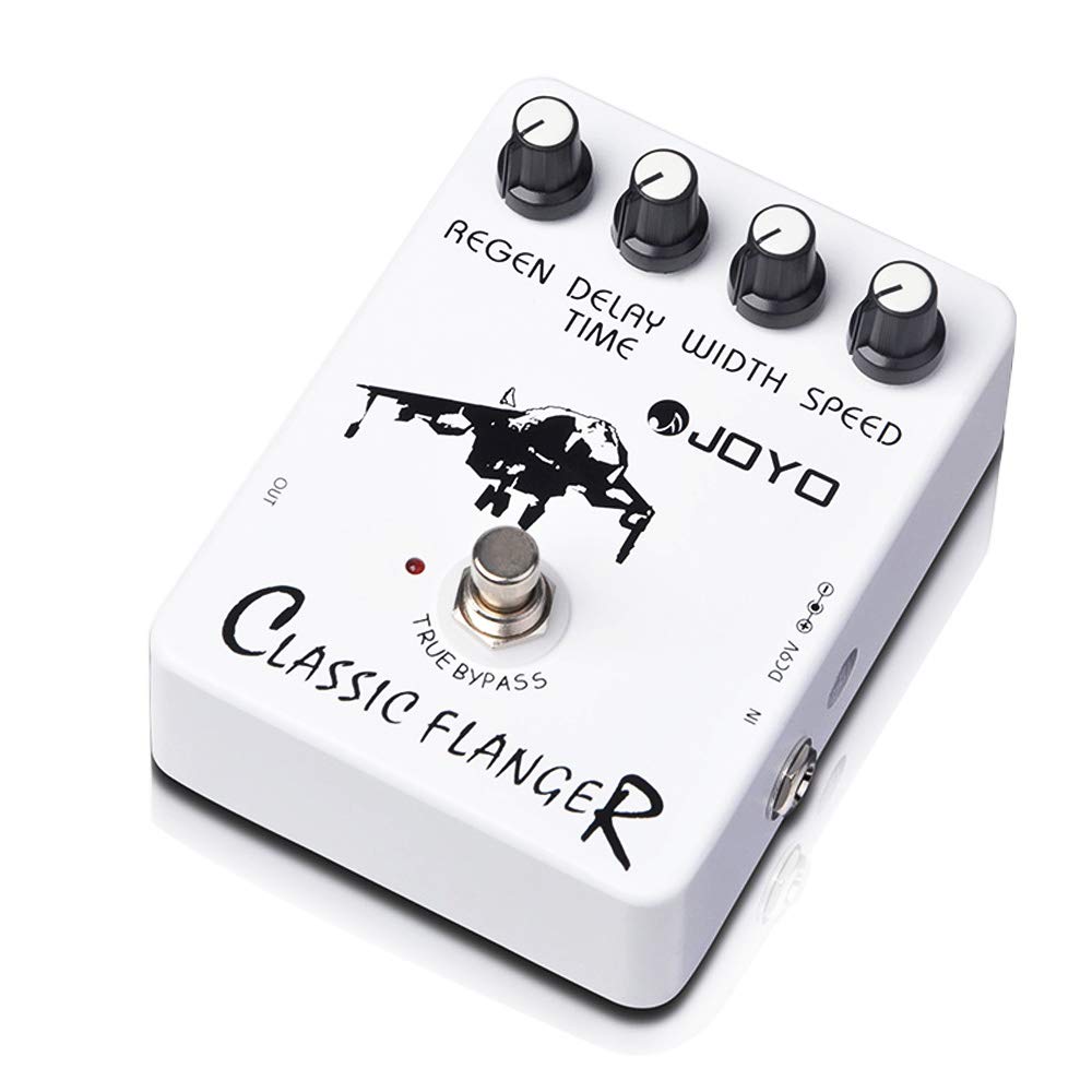 JOYO Flanger Effect Pedal Achieve Metallic Flanger Sounds & Rapid Tremulous Vibrato for Electric Guitar Effect - True Bypass (JF-07)