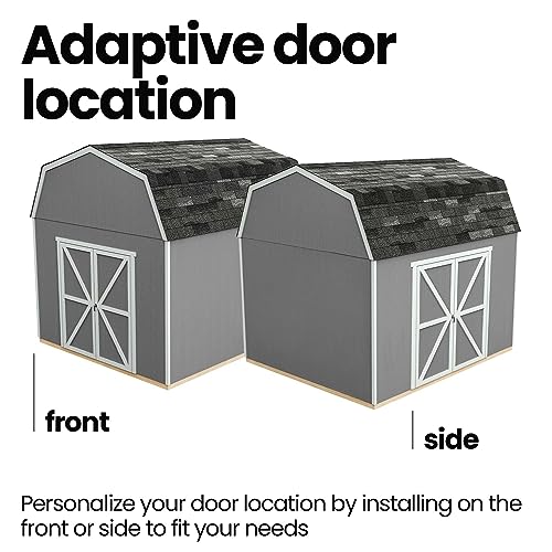 Handy Home Products Braymore 10x16 Do-It-Yourself Wooden Storage Shed with Floor