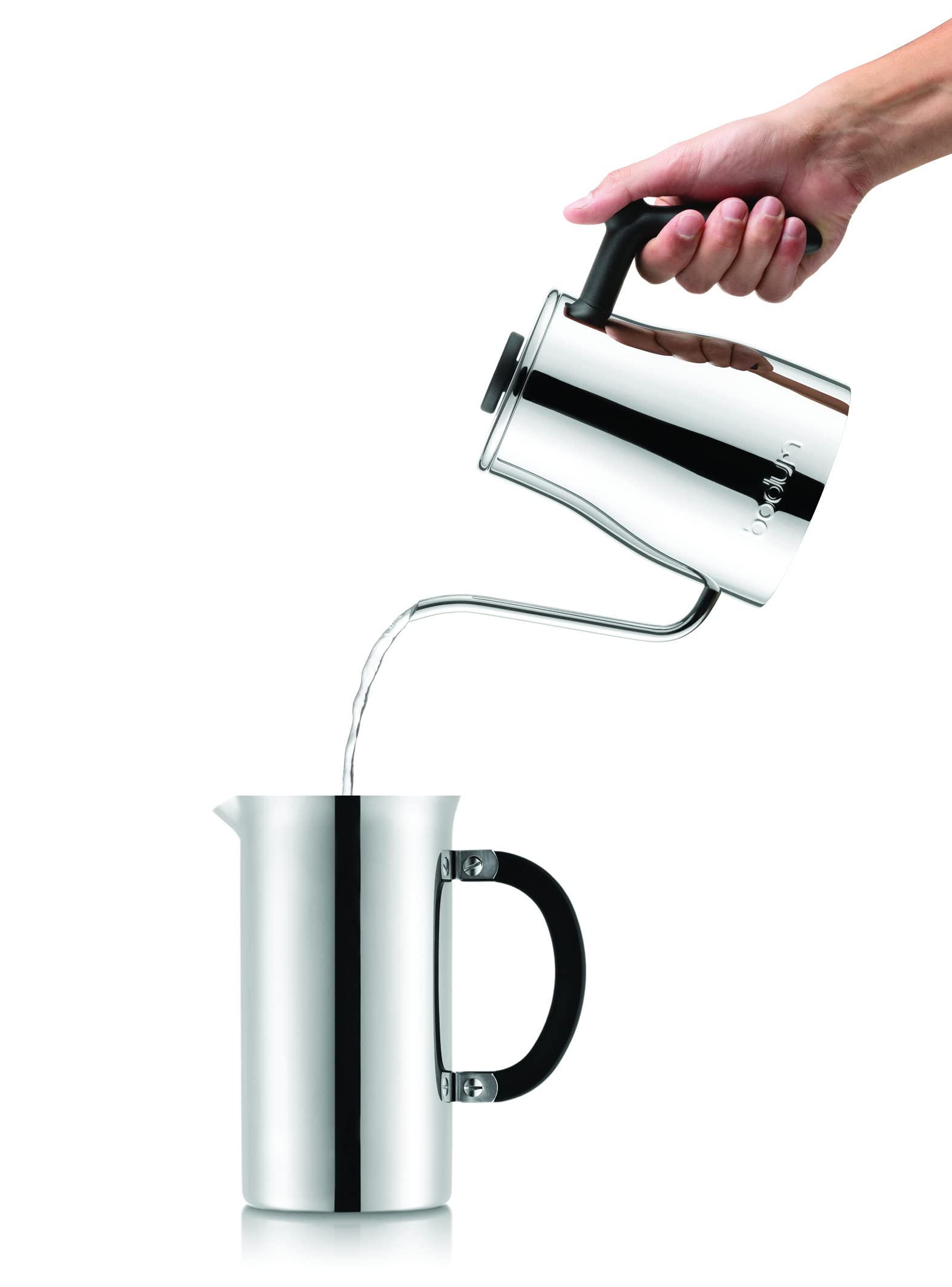 Bodum Tribute Stainless Steel French Press Coffee Maker, 34 Ounce, Chrome