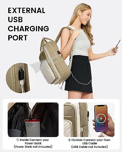 LOVEVOOK 15.6 Inch Laptop Backpack for Women,Fashion Work Travel Backpack,Waterproof Day Pack Purse for Teacher Nurse