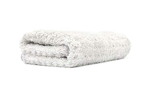 The Rag Company - Platinum Pluffle Microfiber Detailing Towels - Professional Korean 70/30 Blend, Plush Waffle Weave, 480gsm, 16in x 16in, Ice Grey (5-Pack)