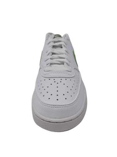 Nike Mens Court Vision Low Lifestyle Sneakers, White/Oil Green-Medium Olive, 12 M US