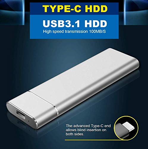 External Hard Drive 4TB,Portable External Hard Drive 4TB Portable Hard Drive High Speed USB 3.1 Hard Drive Shockproof External HDD for Mac, PC, Laptop(4TB Black)