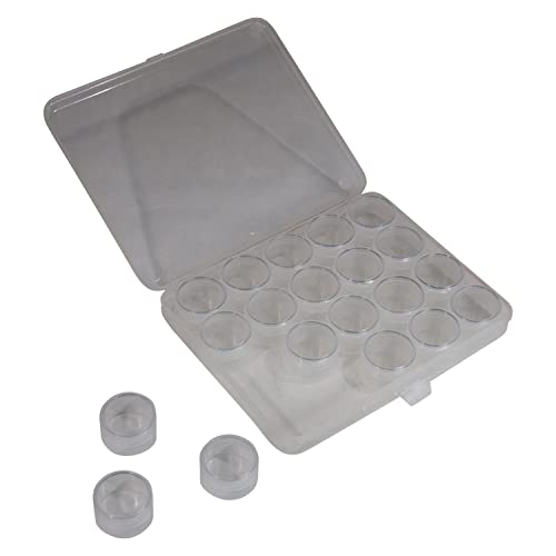 PMC Supplies LLC 20-in-1 Plastic Storage Container Jewelry Bead Small Gemstone Findings Watch Battery Organizer