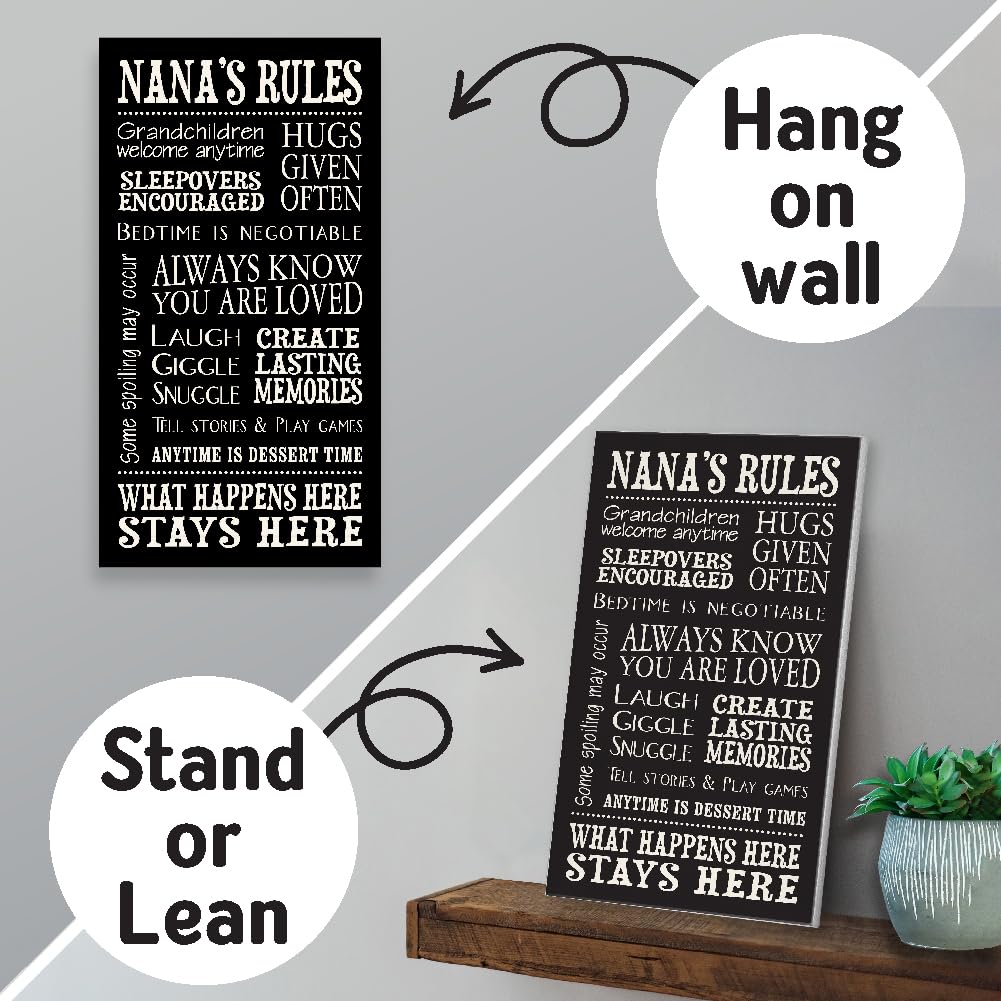 My Word! Nana's Rules Decorative Sign