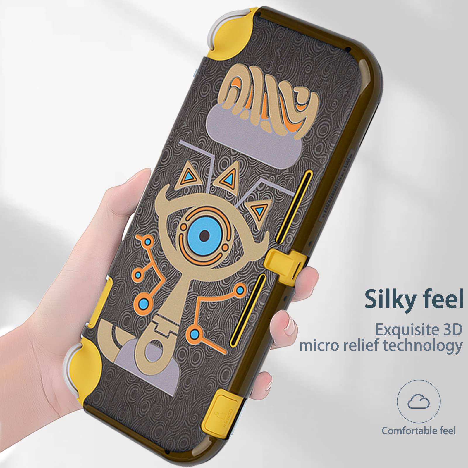 Dabozi Protective Case for Switch Lite of Zelda Breath of The Wild,Hard PC Shock-Absorption and Anti-Scratch Design, Embossed with Sheikah Slate Eye Compatible Switch Lite