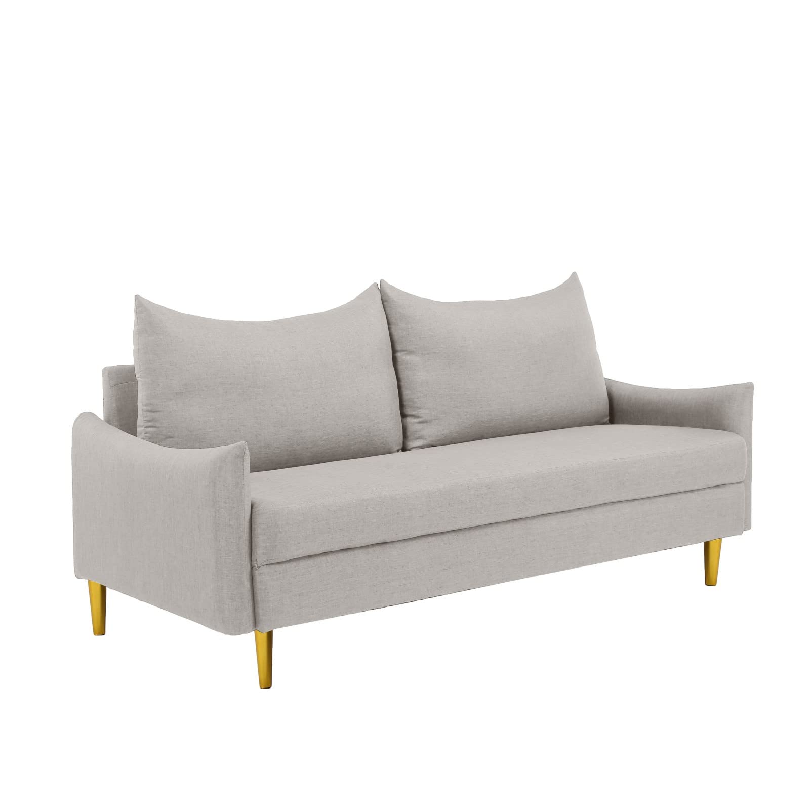 SHUIBAOBAO Loveseat Sofa, Upholstered Love Seat Couch Living Room Furniture Modern Sofa Couch Polyester Fabric Two Seater Comfy Couch Tool-Free Assembly for Bedroom, Apartment Small Spaces (Beige)