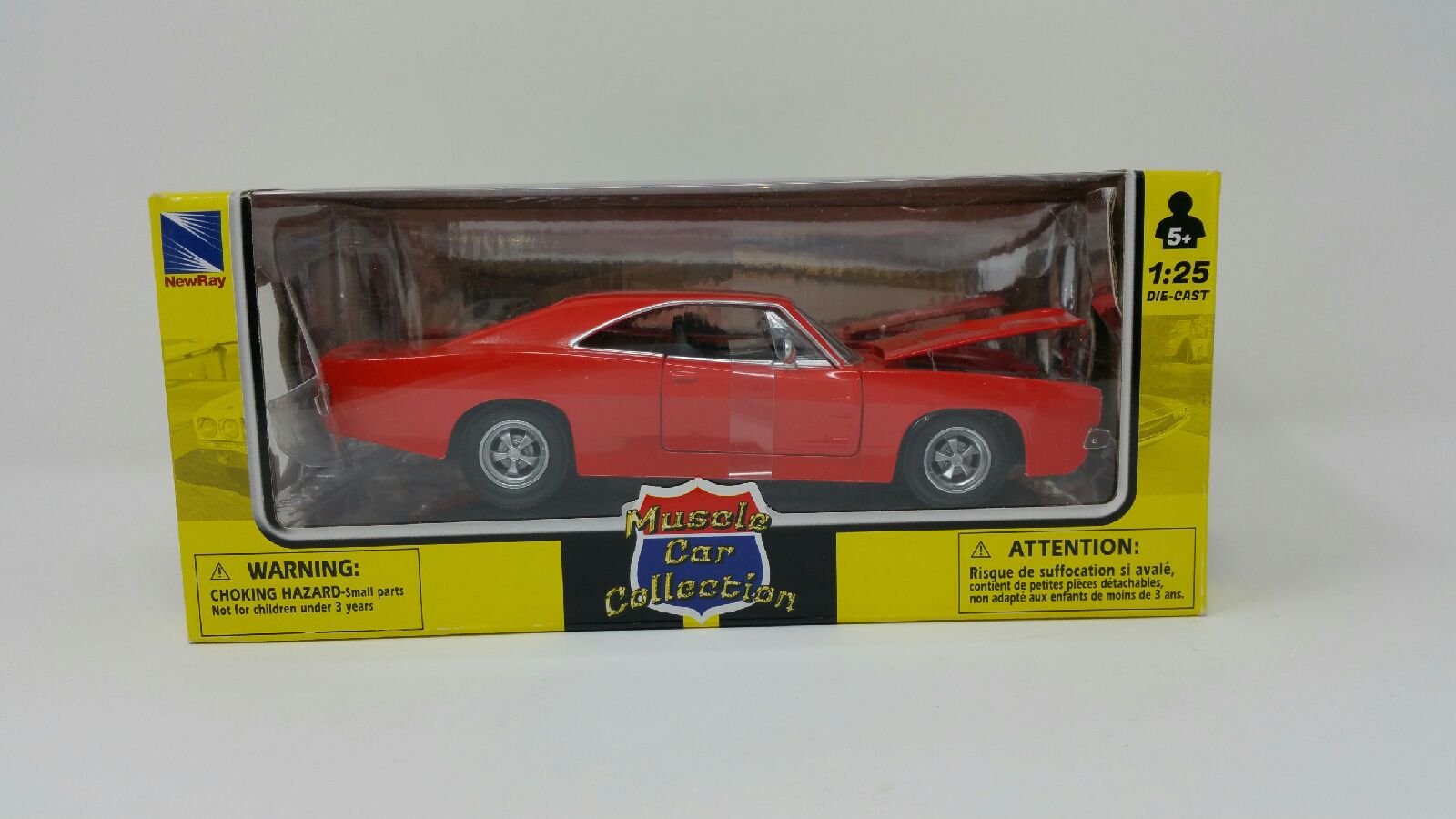 New Ray 1969 Dodge Charger R/T Black Muscle Car Collection 1/25 Diecast Model Car