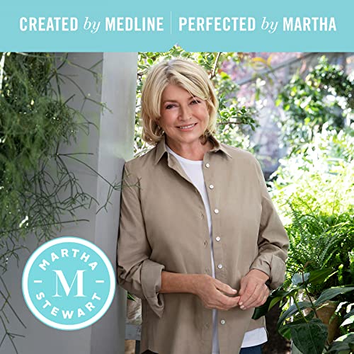 Medline Martha Stewart Bath Mat with Microban Mold-Resistant, Mildew Resistant For Tub, Shower, Bathtub, Bathroom – Slip- Resistant