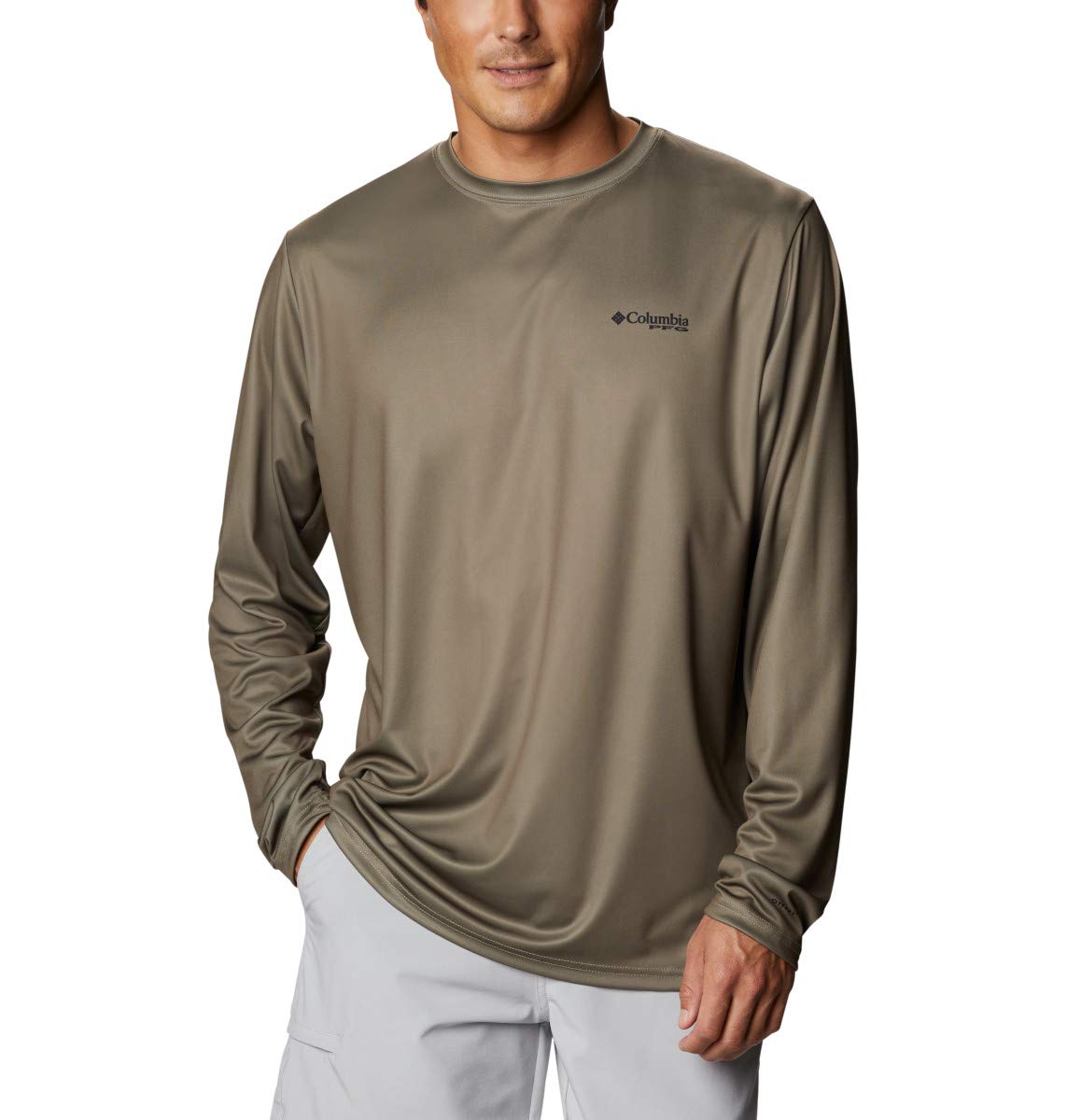 Columbia Men's Terminal Tackle PFG Fish Triangle Long Sleeve, Sage/Bass, XX-Large