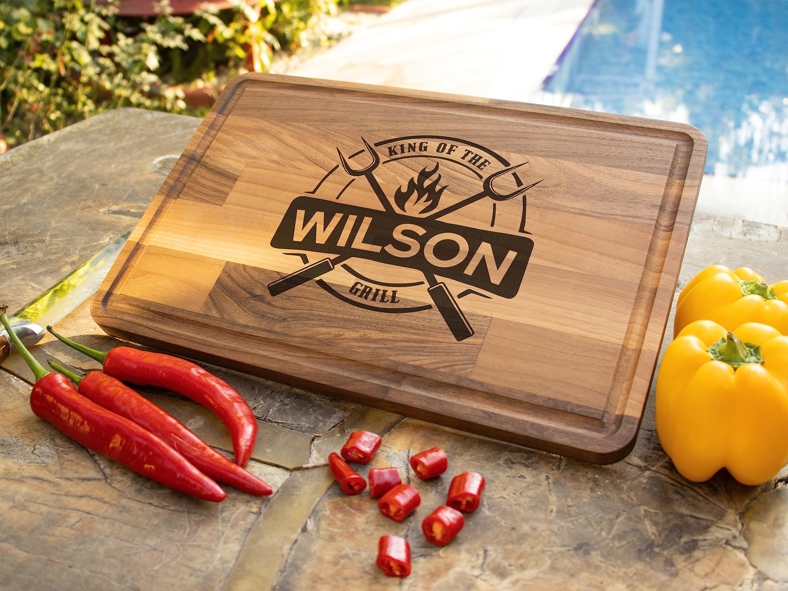 Custom Cutting Board | Personalized Cutting Board | Personalized Bbq Board | Personalized Cheese Board | Engraved Cutting Board | Wedding Cutting Board (Without Handle)