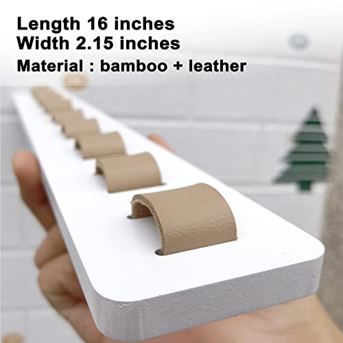 FINDAMAZE Sunglasses Organizer Wall Mounted Wood Sunglass Holder for Home Glasses Holder/Sunglasses Rack ,Home Decor (White-1pcs-long)