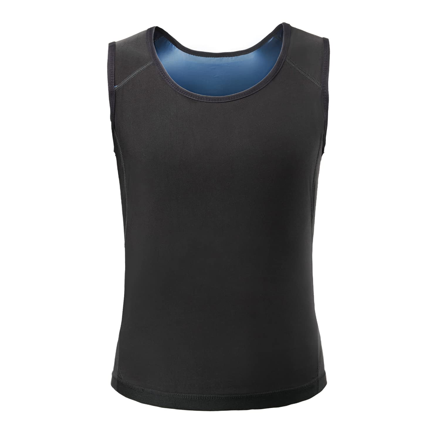 DAFUZ Gynecomastia Compress Tank Top, Compression Tank Top Men, Men Slimming Body Shaper Vest Black