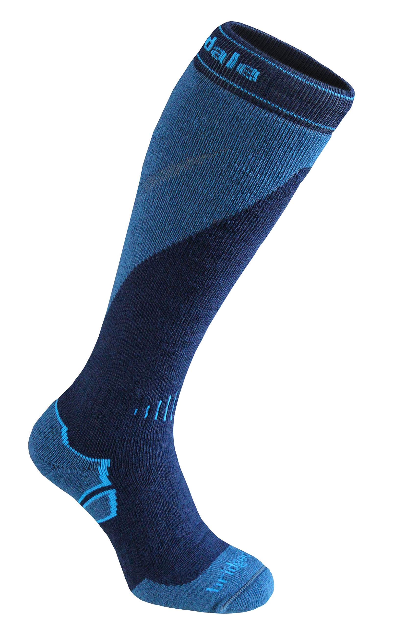 Bridgedale Men's Midweight Plus Ski - Merino Endurance Socks, Navy/Steel, X-Large
