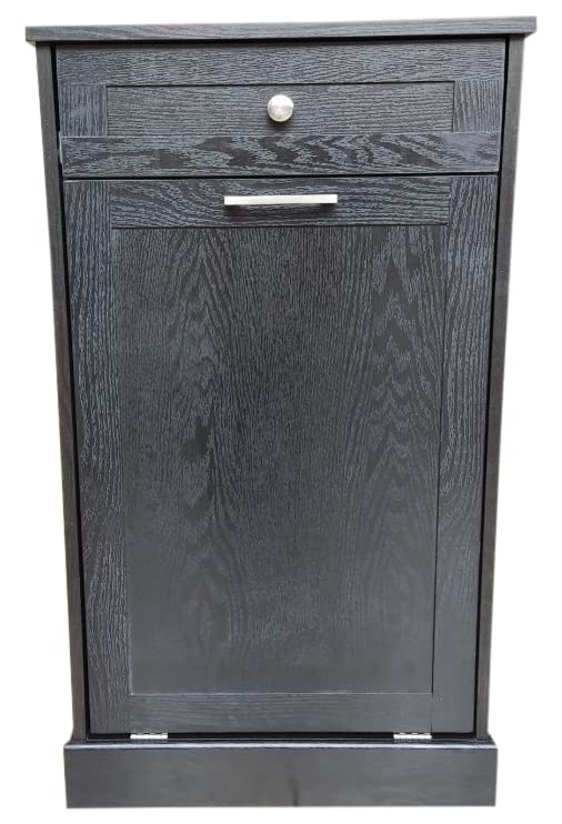 Northwood Calliger Tilt Out Trash Bin Cabinet or Tilt Out Laundry Hamper - Wooden Cabinet Trash Can to Hide Trash, add Countertop Space, Keep Pets Out! Now Easier Assembly!