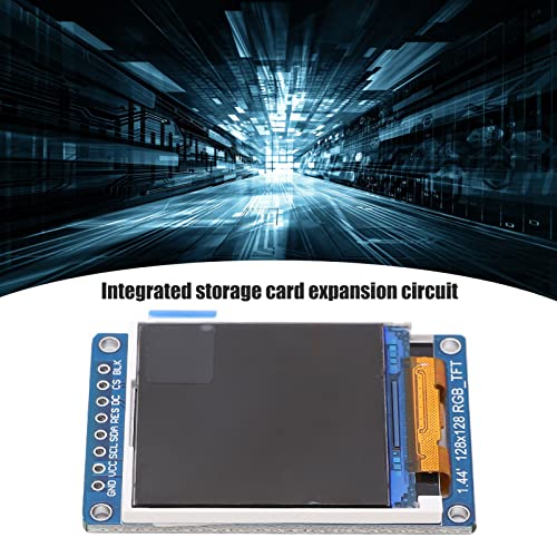 Color LCD Display, LCD Display 128RGB X 128 Dots SPI Interface 1.44in Clear Wiring Compact for SCM