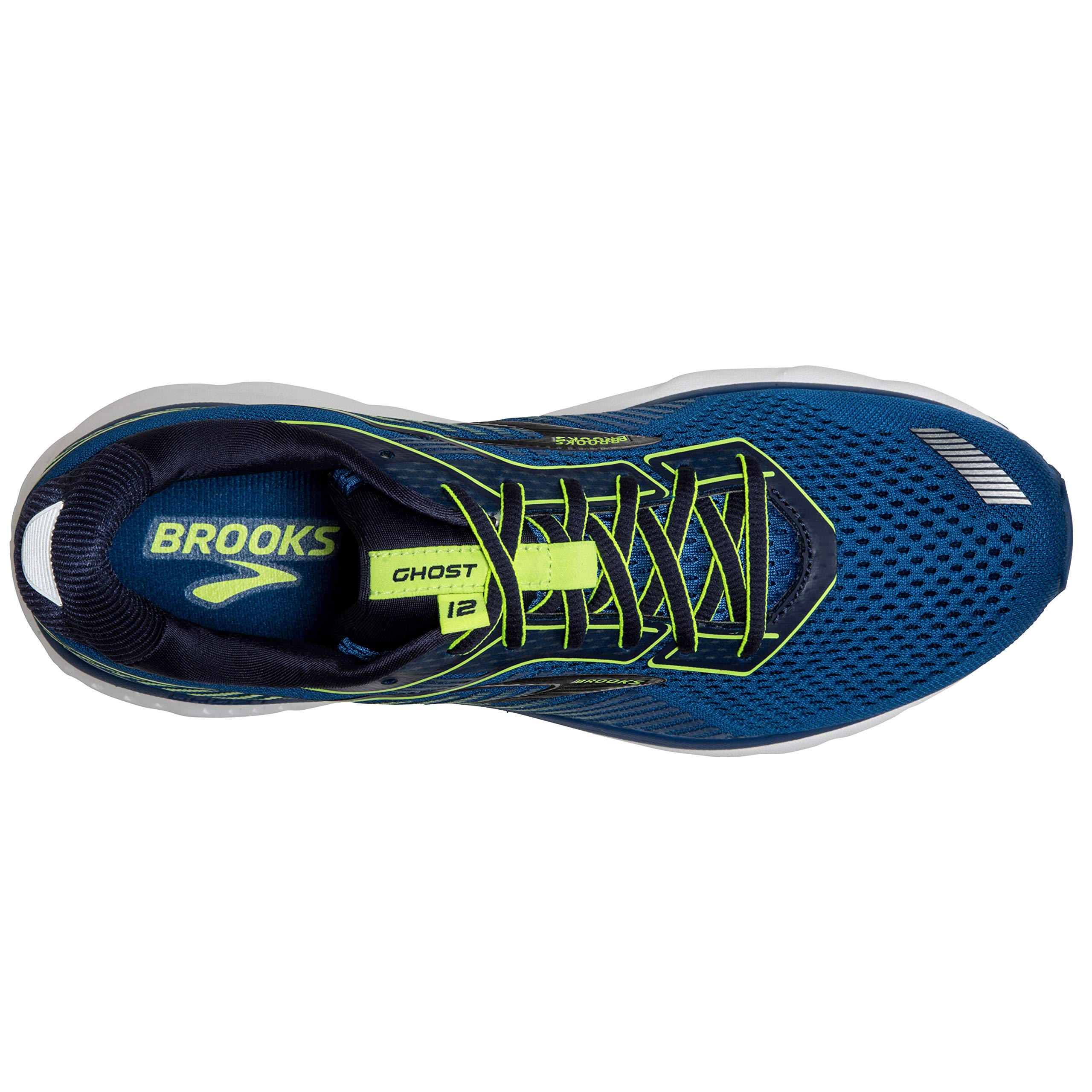 Brooks Mens Ghost 12 Running Shoe - Navy/Deep Water/Gold - D - 11.0