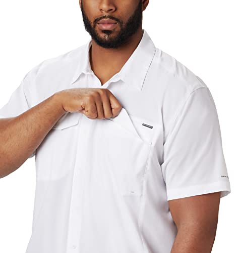 Columbia Men's Silver Ridge Lite Short Sleeve Shirt, White, 5X
