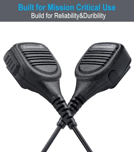commountain Speaker Mic for Motorola Radios RDU2020 RDU2080D RDU4100 RDU4103 RDU4160D RDU4163D RDV2020 RDV2080D RDV5100 RMM2050 RMU2040 RMU2043 RMU2080 RMU2080D RMV2080, Shoulder Microphone