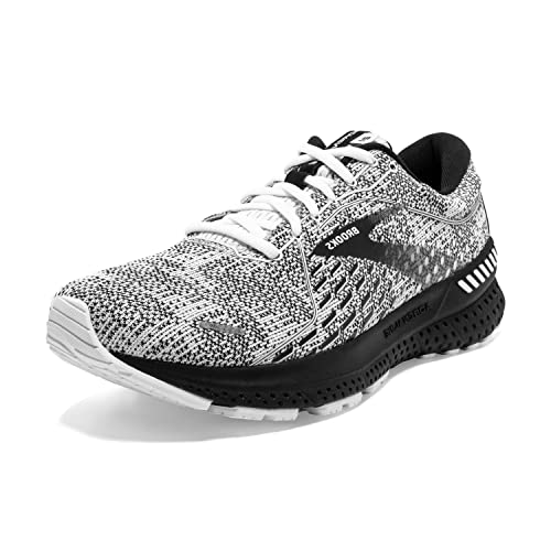 Brooks Women's Adrenaline GTS 21 Supportive Running Shoe - White/Grey/Black - 11 Medium