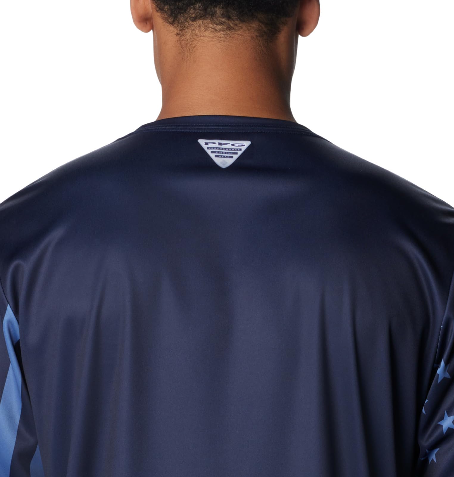 Columbia Men's Standard Terminal Tackle PFG Americana LS, Vivid Blue, X-Large